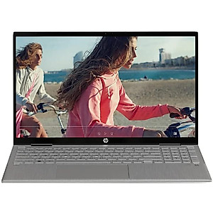 HP Pavilion x360 15-in 2-in-1 Laptop/Tablet with Intel i5-1235U, 12GB RAM - Silver Bundle with Elite Suite 18 Software + 1 Year Protection Warranty