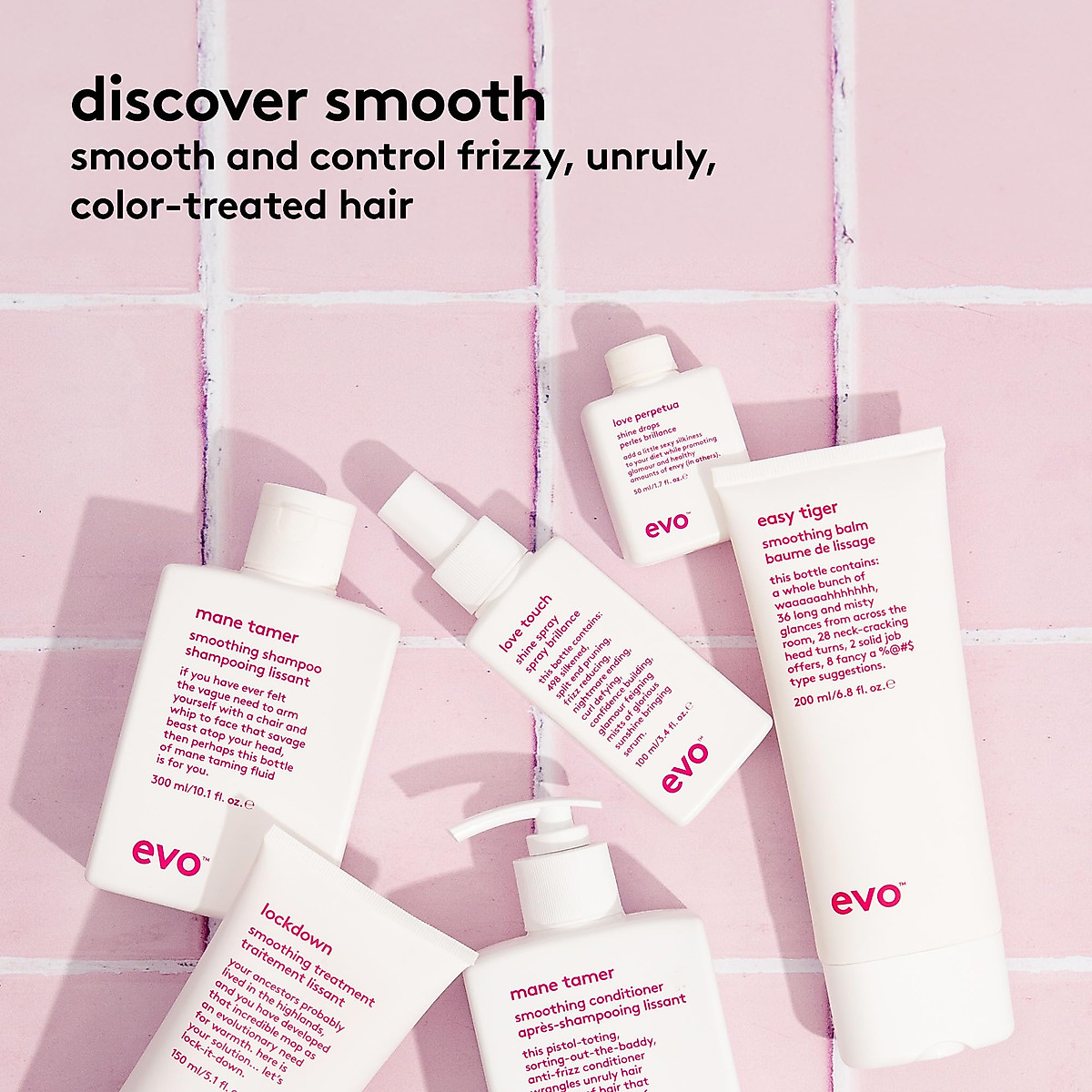 EVO Lockdown Smoothing Treatment - Leave-In Hair Treatment - Protects Color-Treated Hair and Reduces Frizz - Travel Size, 30ml / 1.01fl.oz