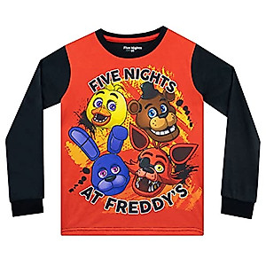 Five Nights at Freddy's Boys FNAF Pajamas Red Size 8