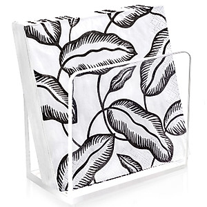 HBlife Napkin Holder, Acrylic Dining Table Dispenser for Cocktail Tissue, Clear Containers for Organizing Kitchen Paper