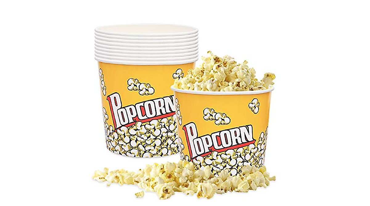 Coobbar 85oz Reusable Popcorn Containers - 10 Pack