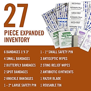 Coleman All Purpose Mini First Aid Kit - Compact & Affordable Emergency Preparedness with First Aid Assortment - 27 Pieces – Travel Friendly