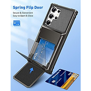 COOYA for Samsung S23 Ultra Case Wallet 5 Credit Card Holder ID Slot Flip Cover Galaxy S23 Ultra Wallet Case Back Pocket Protective Hard Rubber Bumper for Samsung Galaxy S23 Ultra 6.8 Bronze Gunmetal