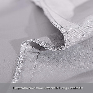 FLXXIE 3 Pieces Microfiber Queen Duvet Cover Set, Super Soft and Solid Color Comforter Cover with Zipper Closure, 1 Duvet Cover (90x90 Inches) and 2 Pillow Shams, Light Grey