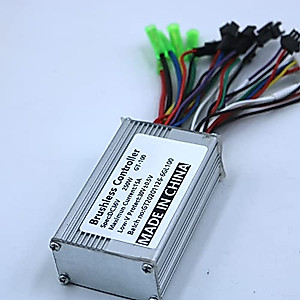 Bike Fender 24V/36V/48V 250/350W BLDC Electric Scooter Controller E-Bike brushless Speed Driver and LH-100 LCD Display one Set Mud Guards (Size : 36V Set)