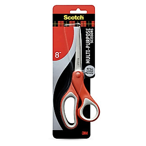 Scotch 8 Inch Multi-Purpose Scissors, Great for Everyday Use (1428)