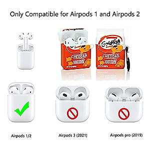 Suublg Silicone Charging Case with Keychain for Airpods1/2, Cute Cartoon 3D Chocolate Skin Design Protective Case Cover Compatible for Airpods Earphone