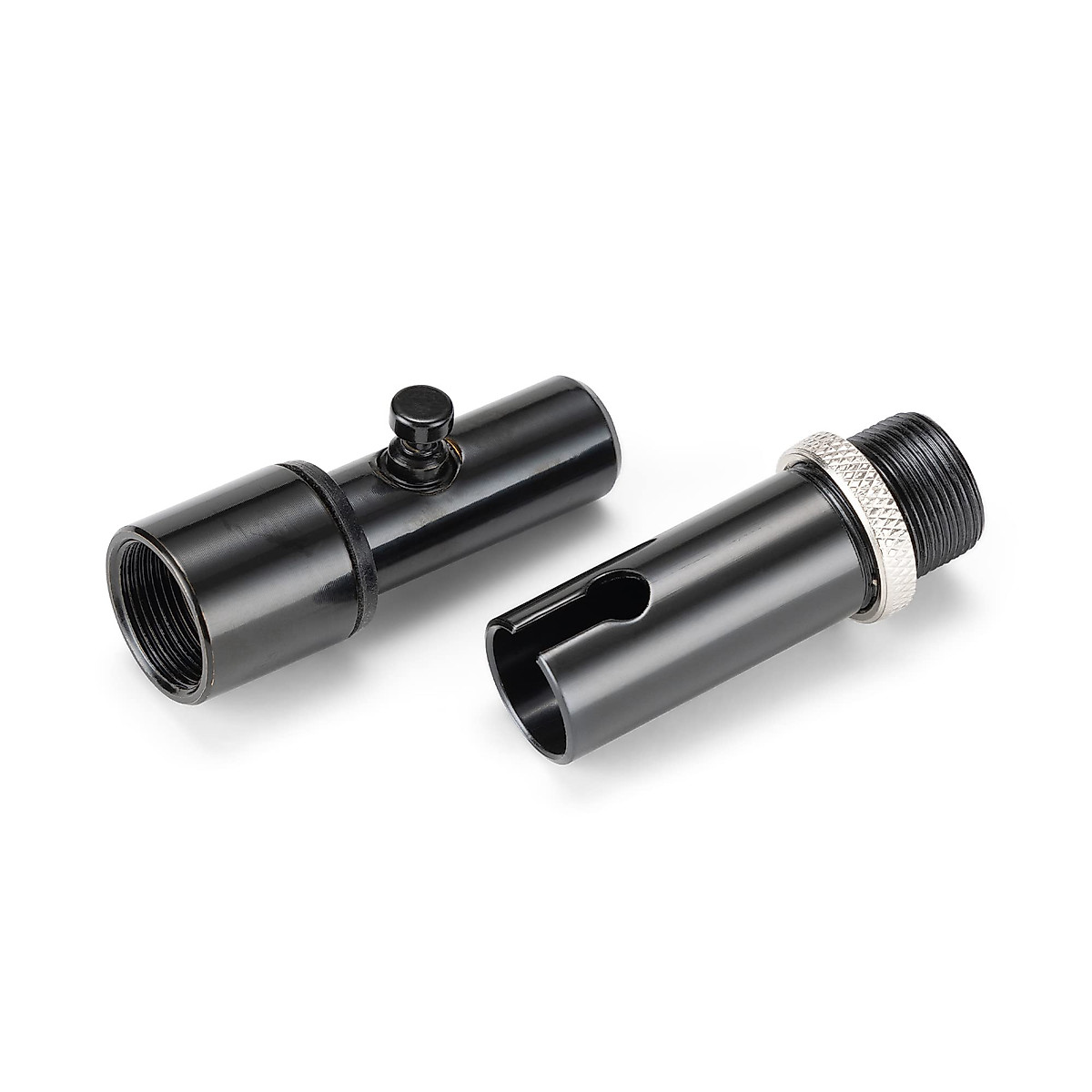 On-Stage QK-2B Quik-Release Mic Adapter (For Quick, Easy Microphone Interchange, Screwless Mount with Push-Button Release and Click-Together Connection, 5/8"-27 Threading, Shock Absorbent, Black.