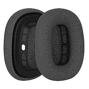Geekria QuickFit Replacement Ear Pads for AirPod MAX Headphones Earpads, Headset Ear Cushion Repair Parts (Black)
