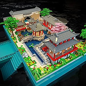 Micro Building Blocks The Classical Gardens of Suzhou Architecture Set Mini Building Blocks Building Bricks Model Kit Micro Blocks Set Building Kit Gift for Age 14+ Kids Teens and Adults