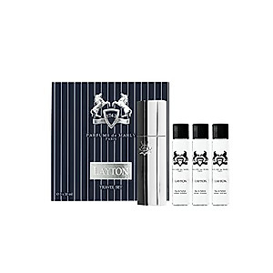 PARFUMS de MARLY - Layton - Travel Set - 3 x 0.35 Fl Oz - Eau De Parfum for Men - Top Notes Apple, Bergamot, Lavender - Heart Notes Jasmine, Violet, Geranium - Base Notes Vanilla, Pepper - 3 x 10ml