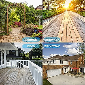 Biswing 14" Pressure Washer Surface Cleaner with 4 Wheels, Stainless Steel Power Washer Accessory for Driveways Sidewalks Patios Cleaning, 1/4" Quick Connector, 2 Extension Wand Attachments, 4000 PSI