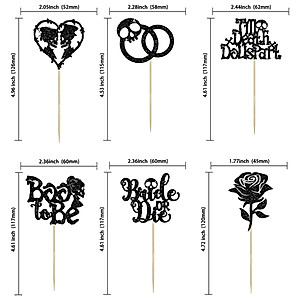 24Pcs Halloween Bachelorette Cupcake Toppers Black Glitter Boo To Be Ring Bride Or Die Skull Heart Blood Cake Picks Horror Ghost Engagement Party Decorations
