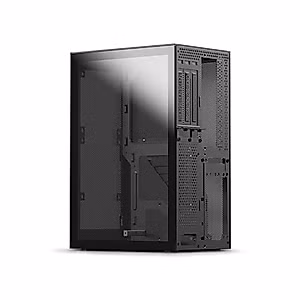 SSUPD Meshlicious Mini-ITX Small Form Factor (SFF) Case - One Tempered Glass Side Panel & One Mesh Side Panel with PCIe 3.0 Riser Cable -Tool-Free and Easy Accessibility (Black)