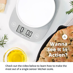 Greater Goods Premium Baking Scale, Ultra Accurate, Digital Kitchen Scale, Prep Baked Goods, Weigh Food and Coffee or Use for Meal Prep, 4 Units of Measurement, Designed in St. Louis (Grey, No Bowl)