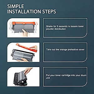 YOISNER Compatible 2 Pack Black TN-450BK TN450BK Toner Cartridge Replacement for TN450 Brother DCP-7060D 7065DN IntelliFax-2840 2940 HL-2220 2230 2240 2240D MFC-7240 7360N 7365DN Printer.