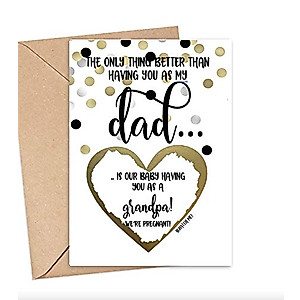 Pregnancy Scratch Off Card for Dad New Grandpa, From Son or Daughter, New Grandfather Announcement for Grandchild (Dad)