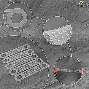 NaienCraft, Pack 100 Non-Slip Rubber Clothing Hanger Grips Silicone Shoulder Grip Clothes Hanger Strips for Wood and Plastic Hangers Hanging Accessories Clear