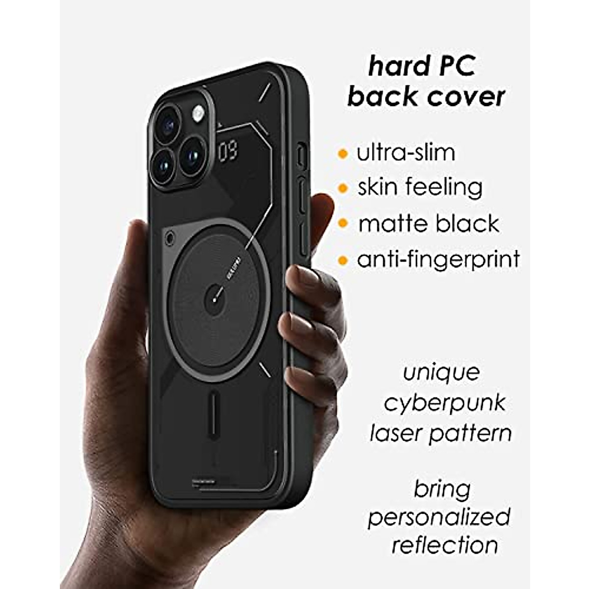 Aulumu [Compatible with MagSafe] for iPhone 14 Pro Max & Magnetic Phone Grip, Includes Phone case and Magnetic Phone Holder