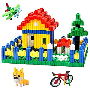 KUTOI Mini Building Block Sets for Kids(120 Pcs,Classic 3D Building Blocks, Prizes for Kids 8-12 Boys and Girls, Educational STEM Building Toys Including Compatible Large Baseplate