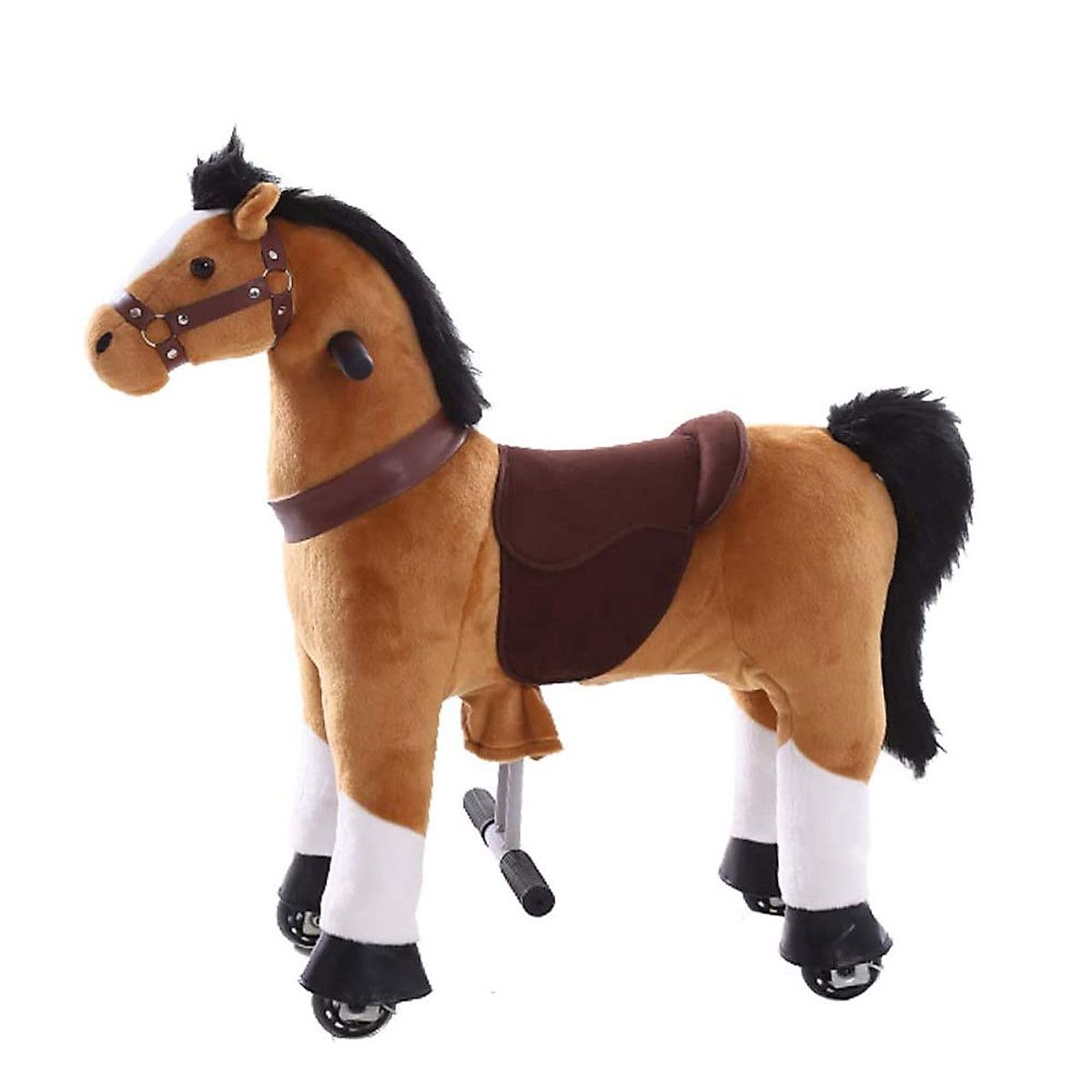 Gidygo Kids Ride On Pony Rider Horse Riding Walking Plush Animal for Children 3 to 6 Years Old or Up to 65 Pounds