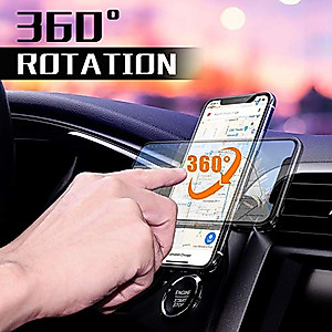 eSamcore Magnetic Phone Car Mount, Powerful Magnets Car Mount Holder for Dashboard with Strong Adhesive, Fits Smartphone [2 Pack]