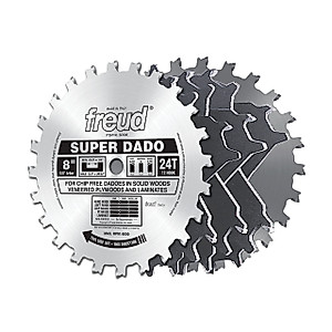 Freud SD508 Super Dado 8-Inch Stack Dado + Bosch TS1007 Dado Insert