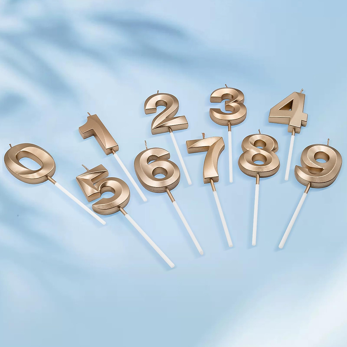 Champagne Gold 13th & 31st Birthday Candles for Cakes, Number 13 31 Candle Cake Cupcake Topper for Birthday Anniversary Party Decoration