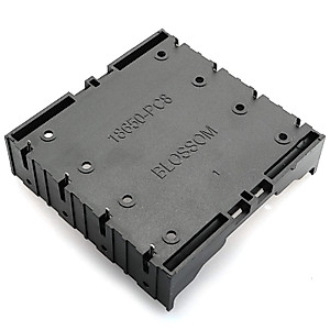 RuiLing 4-Pack 18650 Battery Holder 4 Slots x 3.7V Battery Storage Case DIY Batteries Clip Box with Pin