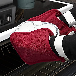 Ritz Premium Terry Pot Holders & Hot Pads with Pocket (2-Pack), 8.5"x7.75", High Heat Resistance, 100% Cotton, Paprika Red