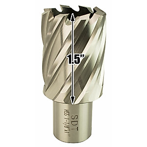 Steel Dragon Tools 1-1/8" x 1" High Speed Steel Annular Cutter with 3/4" Weldon Shank