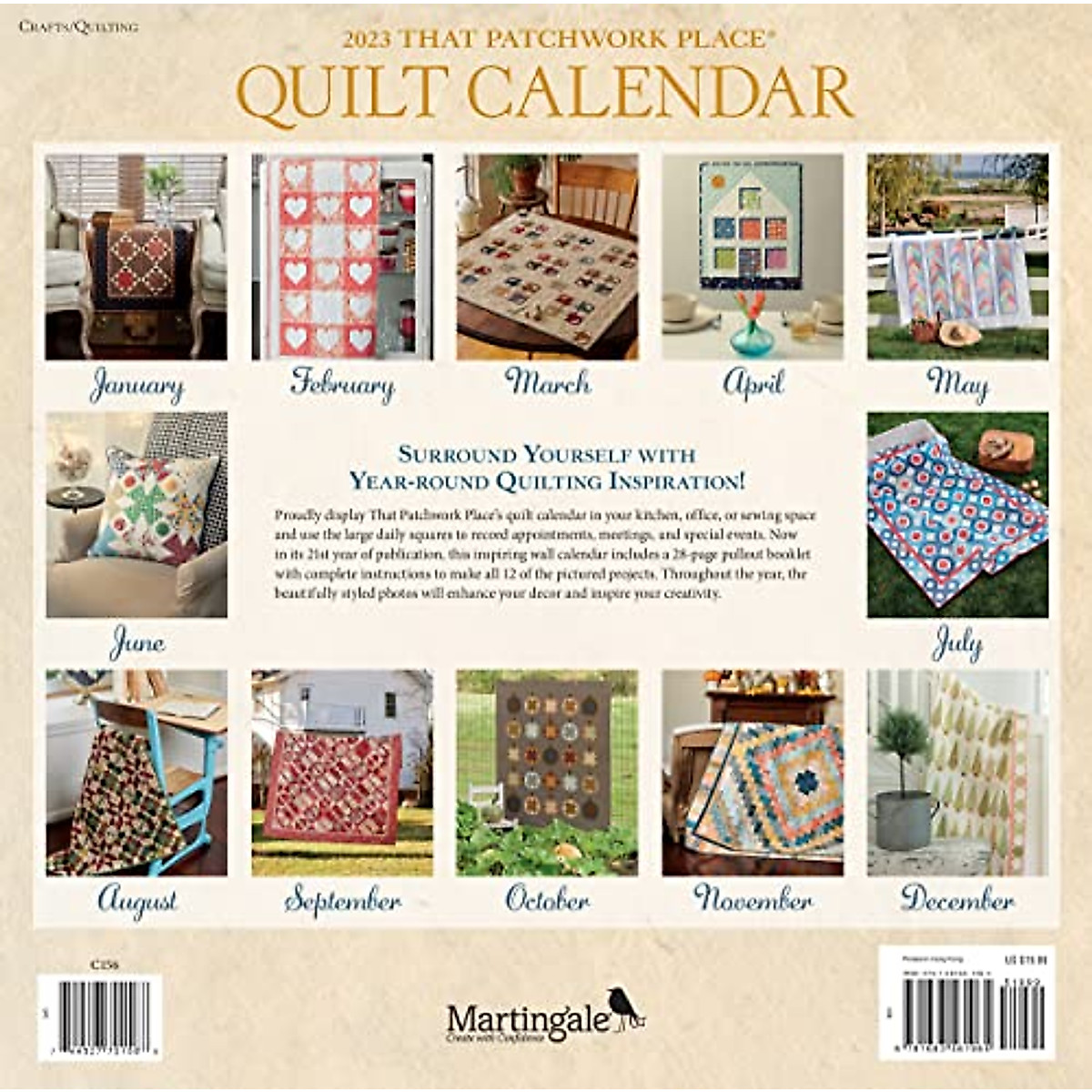 2023 That Patchwork Place Quilt Calendar: Includes Instructions for 12 Projects
