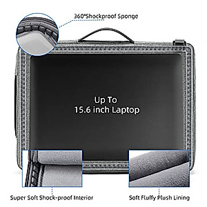 TUDEQU Laptop Bag 15.6 Inch Laptop Carrying Case,Water Resistant Slim Computer Bag Briefcase with Shoulder Strap for WomenMen