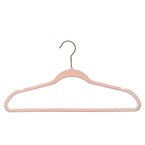 100 Pack Clothing Hangers for Coats, Pants & Dress Clothes, Non-Slip Velvet Heavy Duty Durable Coat and Clothes Hangers 360 Degree Swivel，Lightweight， Space Saving Laundry Hangers, Pink