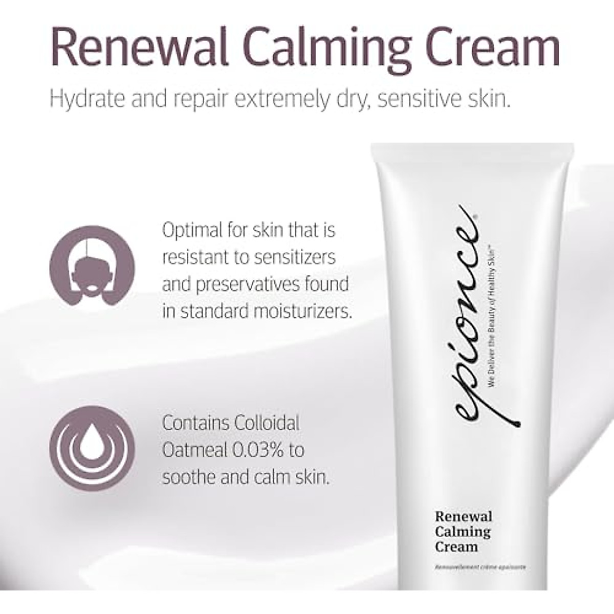 Epionce Renewal Calming Cream - Face & Body Moisturizer for Dry & Flaky Skin, Support the Skin Barrier, For Dry, Sensitive & All Skin Types, Dermatologist Skincare