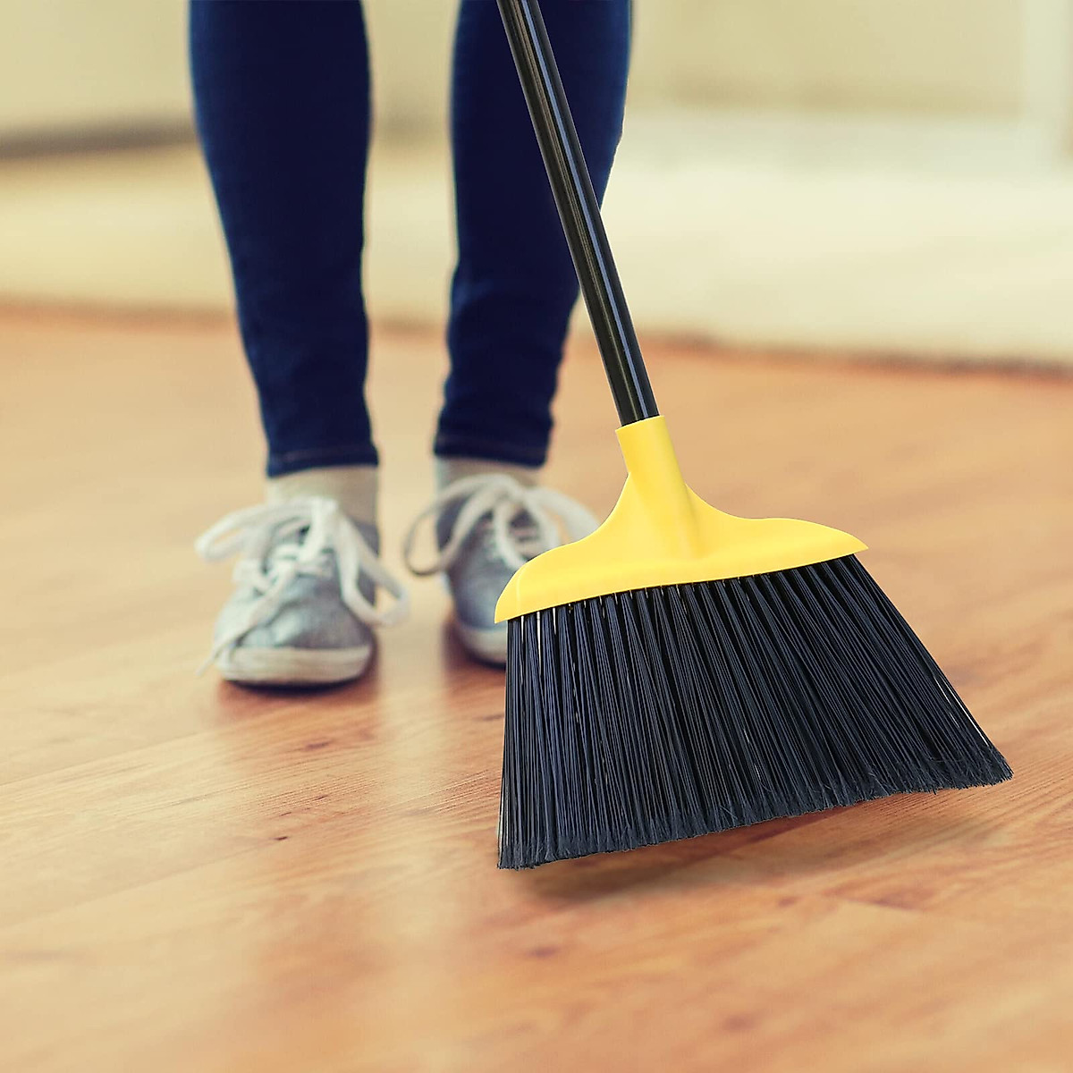 Outdoor Broom Heavy-Duty Indoor Brooms 54 Inches 3 Pack for Courtyard Garage Restaurant Lobby Patio Shop Home Kitchen Office Floor