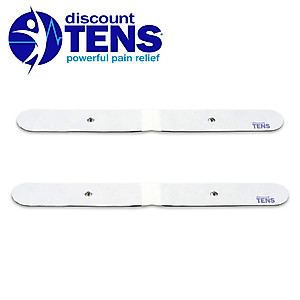 TENS Electrodes, 2 Premium Quality 13 inch x 1.5 inch Lower Lumbar Strip Self Adhesive Electrodes for TENS Units, Snap TENS Unit Electrodes, Discount TENS Brand