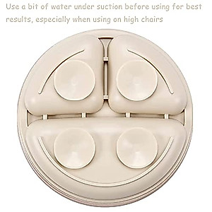 PandaEar Silicone Baby Feeding Set| 2 Divided Suction Plate + 2 Suction Bowl + 2 Tiny Cup with 2 Spoons| Baby Led Weaning Supplies Self Feeding Utensils