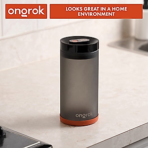 ONGROK Glass Storage Jar (1200ml/3oz) with Vacuum Pump Technology, Air Proof Containers to Preserve Smell and Aroma