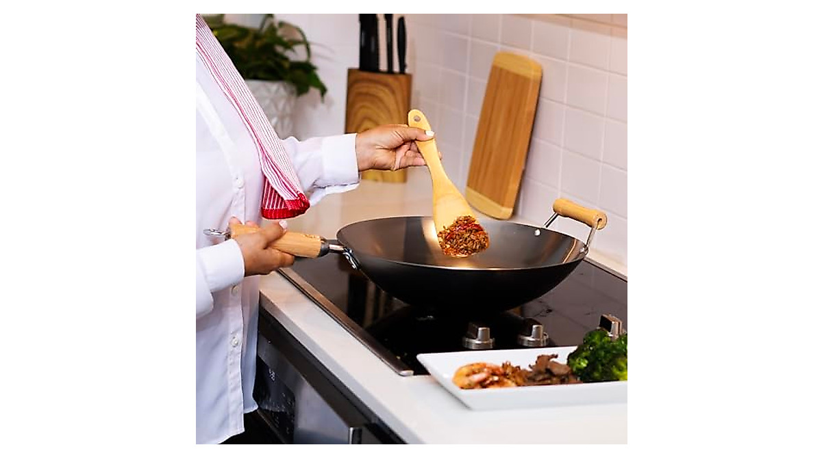 JOYCE CHEN 14-Inch Carbon Steel Wok - Traditional Excellence
