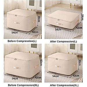 Space Saving Self Compression Organizer, 2024 New Compression Duvet Storage Bag Large Capacity,Self Compression Moving Organizer Bags Heavy Duty Moving Bags for Comforters