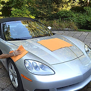 Absorbent Super Shammy. Car Sham and Automotive Detailing Cleaning Towels. German Chamois Cloths for Drying. Absorbent Synthetic Shammy.