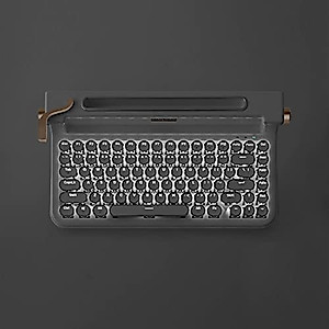 FINEDAY Keyboard 3.0, Blue Switch, Retro Mechanical Keyboard, Typewriter Designed, Bluetooth 5.0 & USB up to 4 Devices, for Desktop PC/Laptop Mac/Phone (83 ABS Keycap - White)