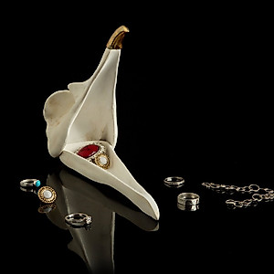 Suck UK | Jewellery Box | Bird Skull Jewellery Organiser or Key Bowl | Gothic Home Decor Ornament | Trinket Box & Trinket Dish For Bedroom | Stand Alternative | Gothic Gifts & Skull Gifts