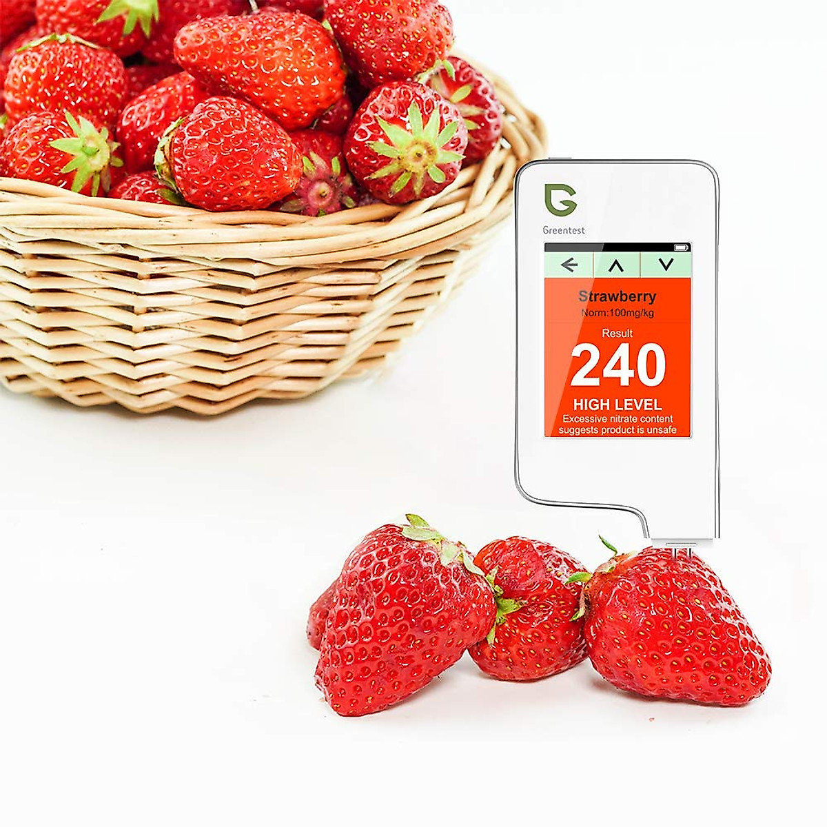 Greentest Drinking Water Quality Tester TDS Meter Analyser PPM + Food Digital Detector Nitrate Tester for Fruit,Vegetable,Meat Water and Fish