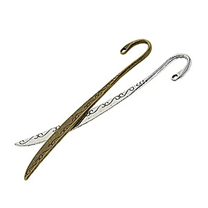 AMLESO 10pcs Bronze Silver Vintage Alloy Bookmarks with