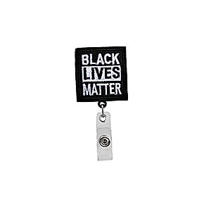 Black Lives Matter ID Badge Reel - BLM Retractable Holder for Nurses Doctors Hospitals and Office Staff | Support The Cause!