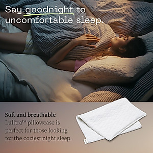 Coop Home Goods Original Pillow Case, Queen Size Pillow Case for Memory Foam Pillows, Breathable Ultra Soft Lulltra Fabric Cover with Zipper, Polyester/Rayon