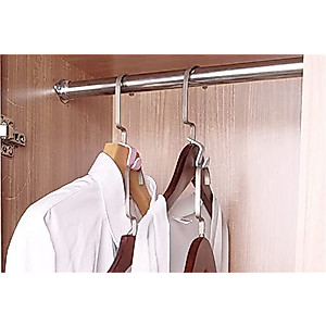 HUAFEI 80 Pcs Clothes Hanger Connector Hooks, Plastic Hanger Hooks for Closet Space Savers Hangers and Family or Clothing Shop ，Cascading Hooks for Hangers (White, 80), 2.16 x 0.79 x 1.2 inches