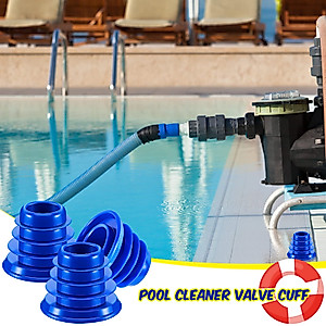 Fabbay 4 Pieces Pool Cleaner Skimmer Cone Adapter Pool Cleaner Valve Cuff Compatible with Zodiac Baracuda Valve Cuff W70263 W63900, Pentair Kreepy Krauly K121110, 1-1/2 Inch and 2 Inch Hose Cone